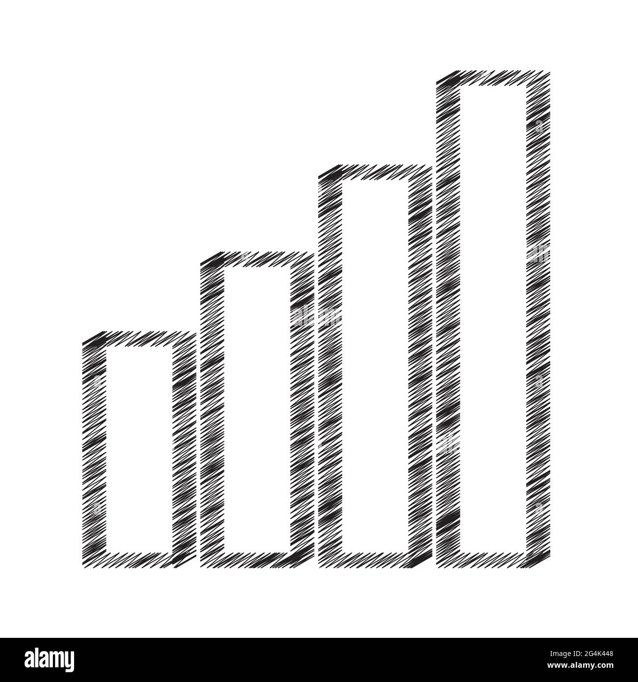 business graph icon symbol on white vector background Stock Vector ...