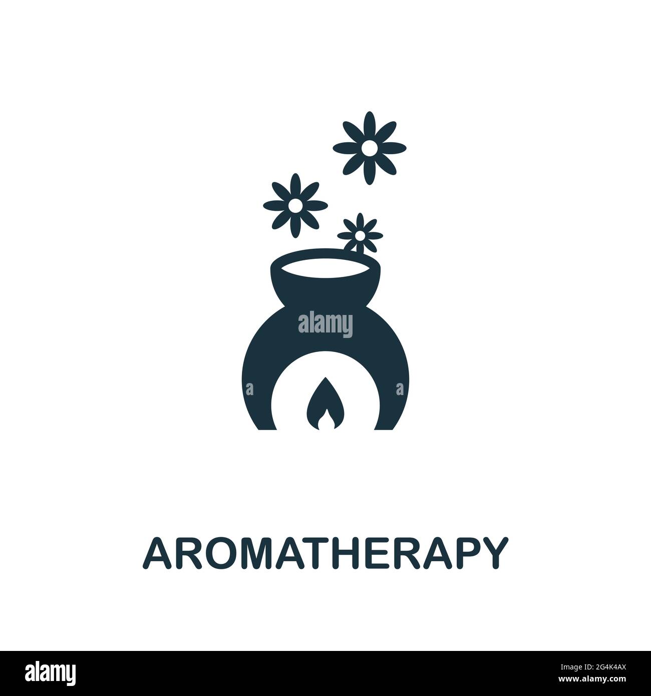 Aromatherapy icon. Monochrome simple element from therapy collection ...