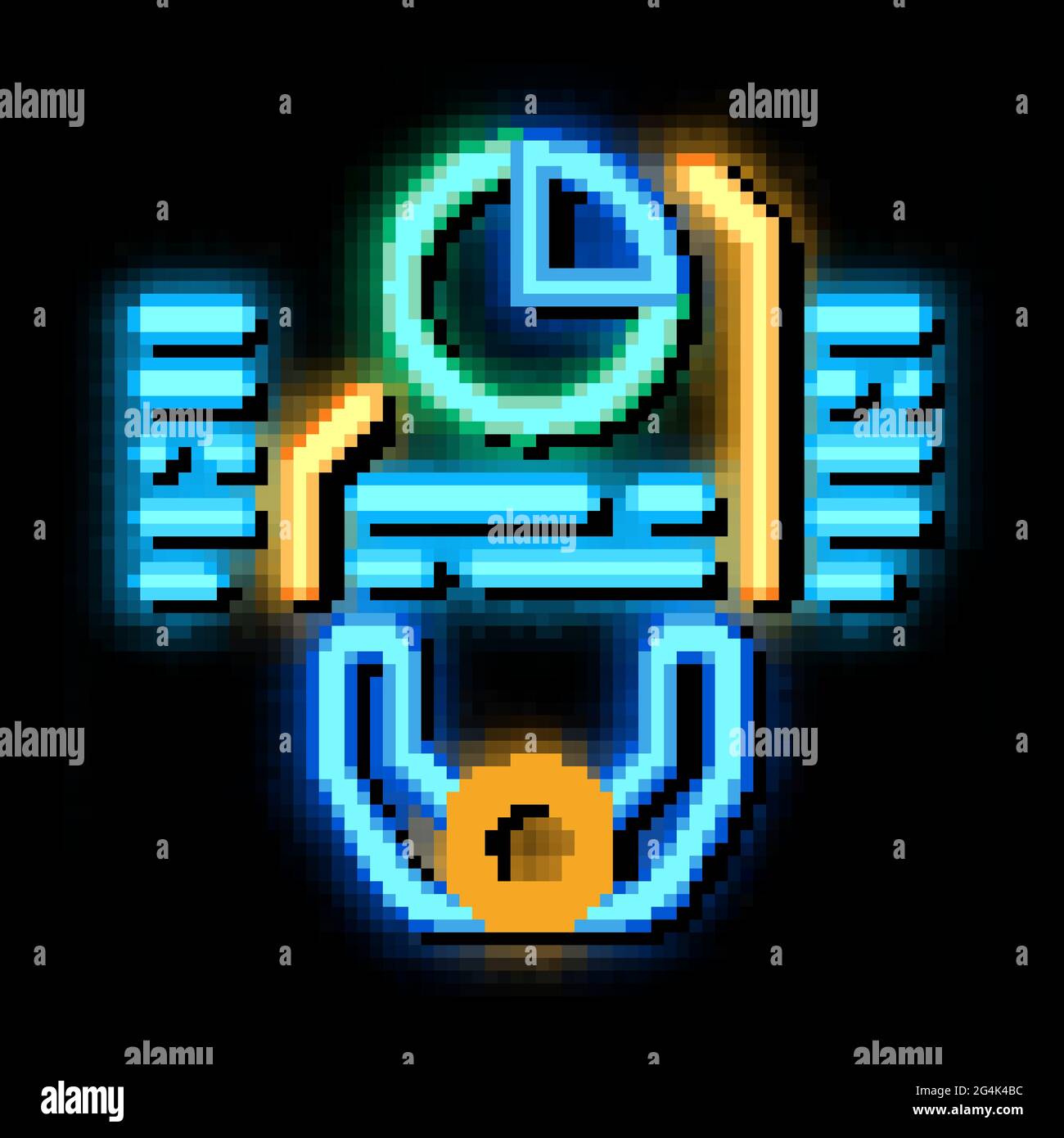 human pie chart neon glow icon illustration Stock Vector Image & Art ...
