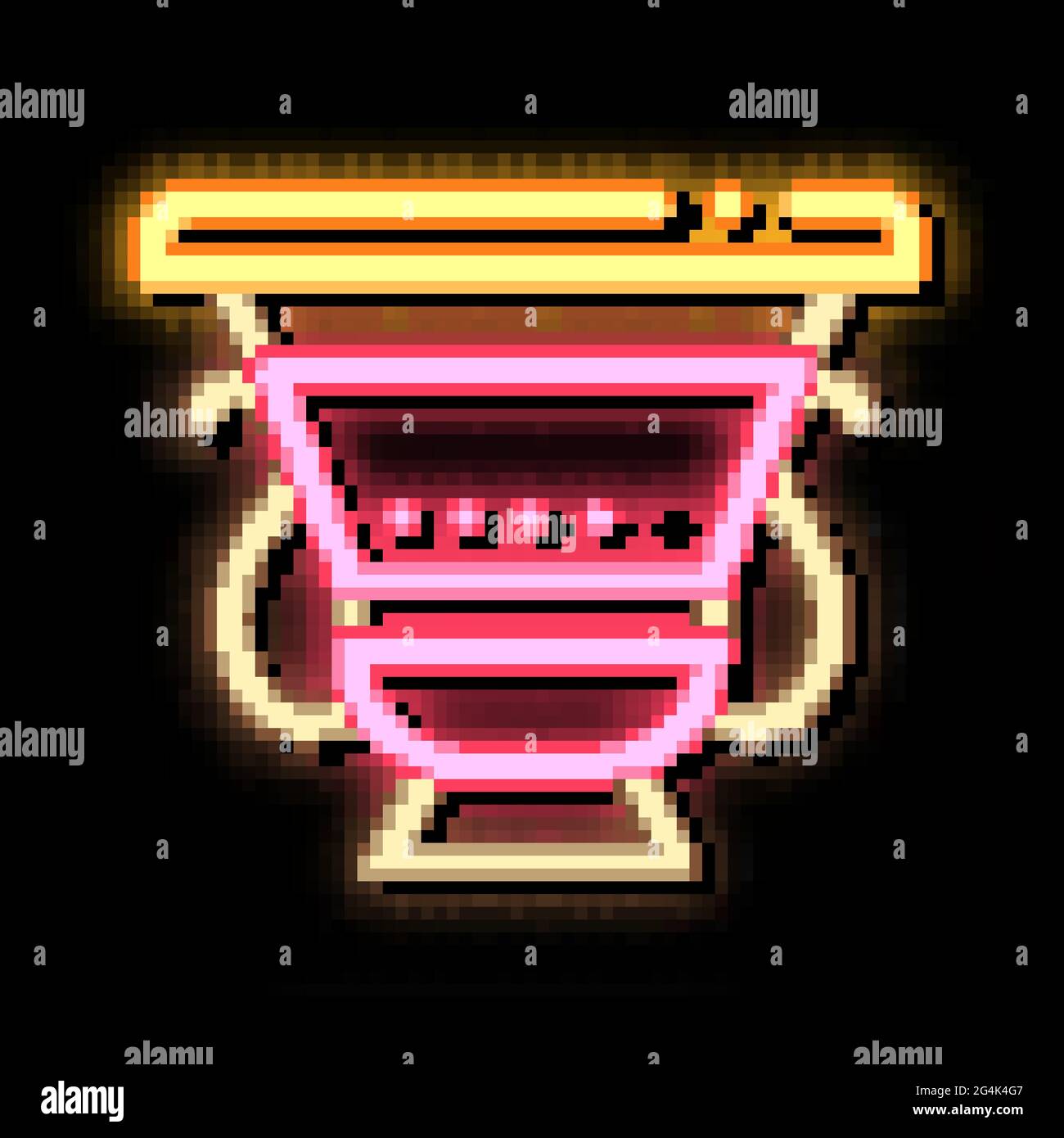 ancient greek feast bowl neon glow icon illustration Stock Vector Image ...