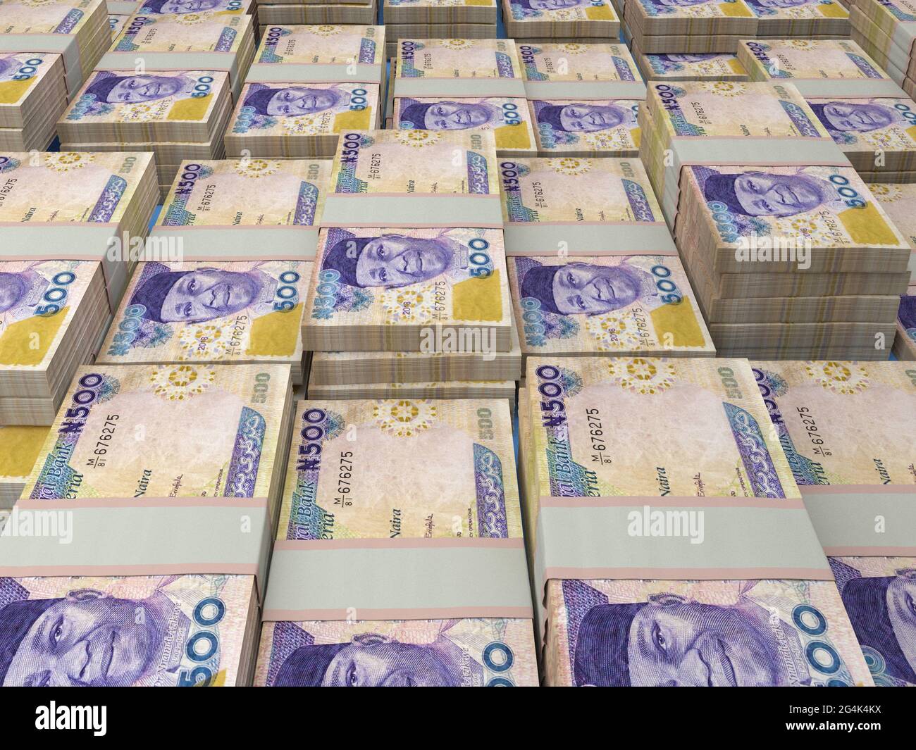 Money of Nigeria. Nigerian naira bills. NGN banknotes. 500 polymer ...