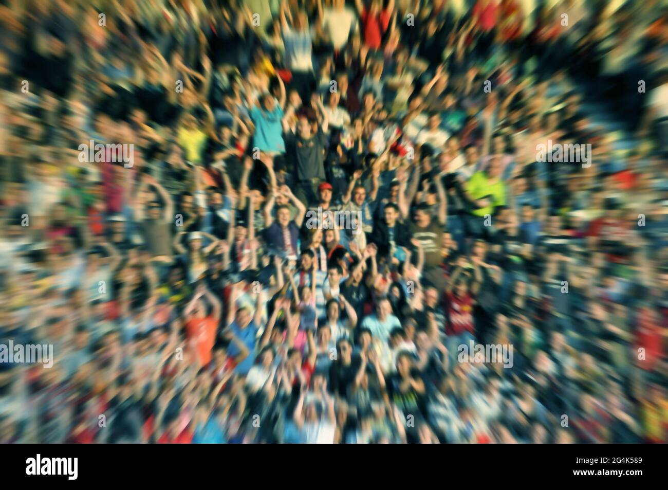 Football crowd in stadium blurry hi-res stock photography and images ...