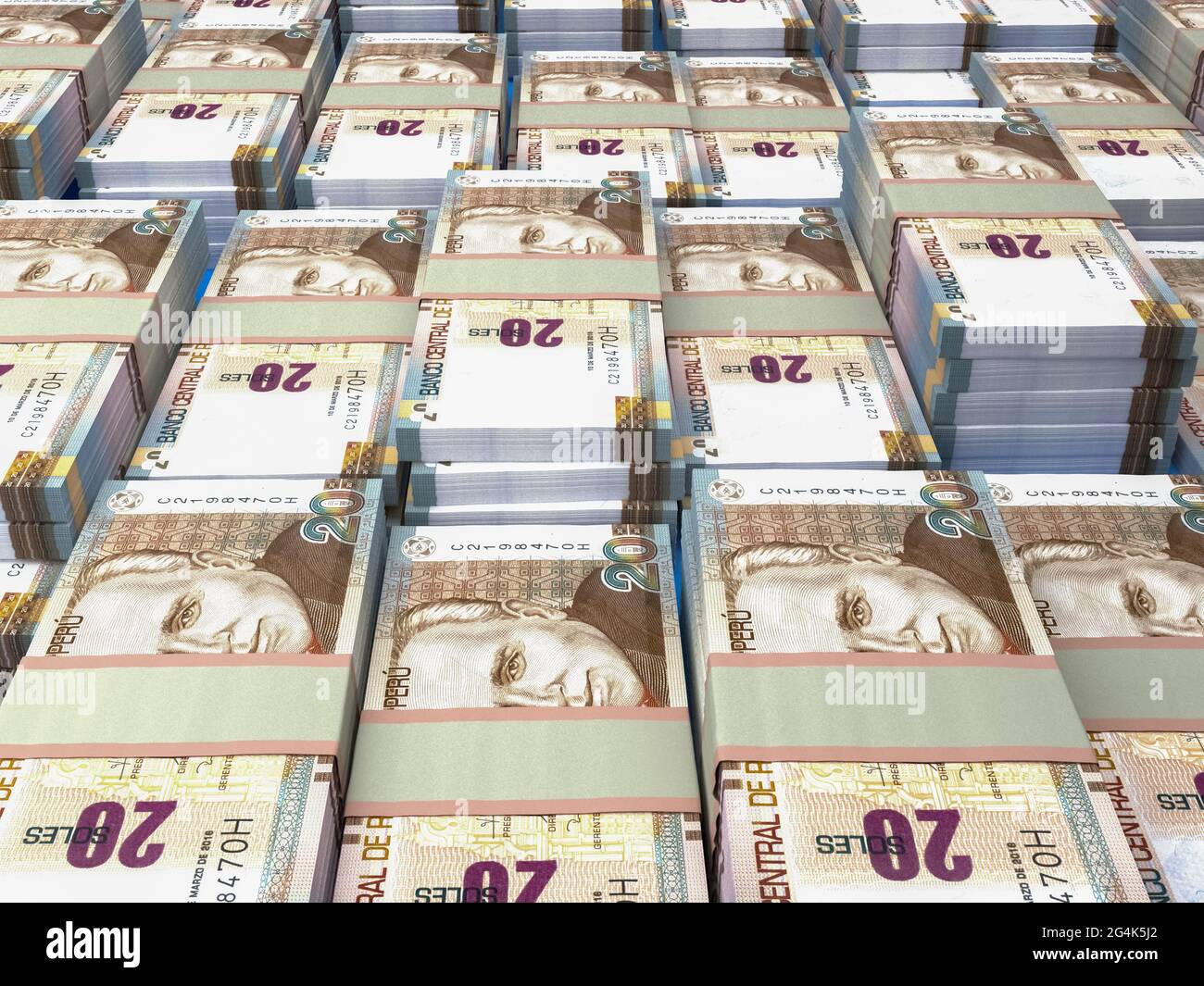 Money of Peru. Peruvian sol bills. PEN banknotes. 20 soles. Business ...