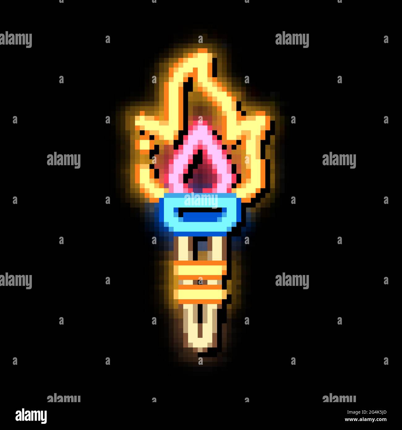 greek fire torch neon glow icon illustration Stock Vector Image & Art ...