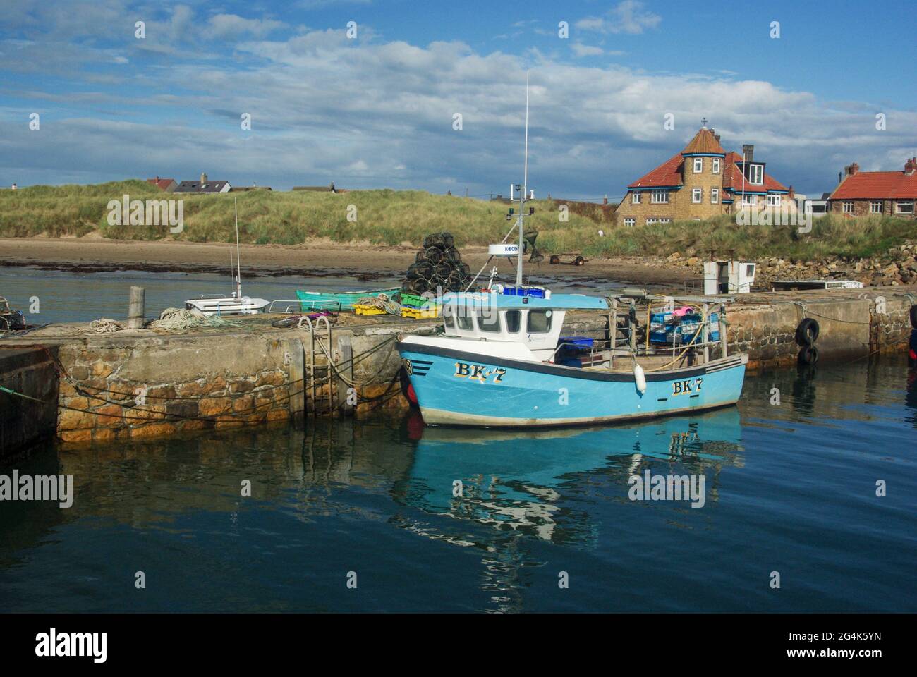 Fishing boats in Beadnell Harbour, Northumberland UK Stock Photo - Alamy