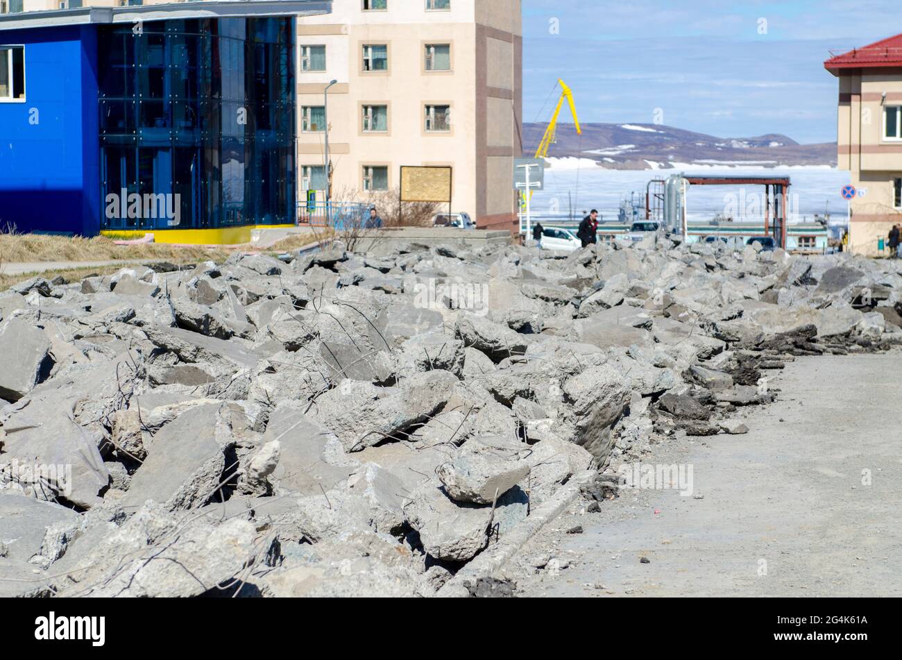 Reconstruction of the pavement in the city Stock Photo - Alamy