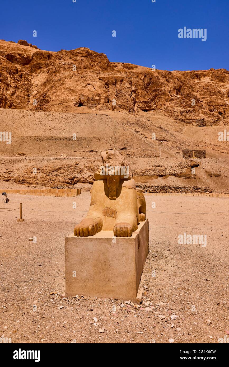 April 11, 2021 The temple of Hatshepsut in Luxor in Egypt Stock Photo ...