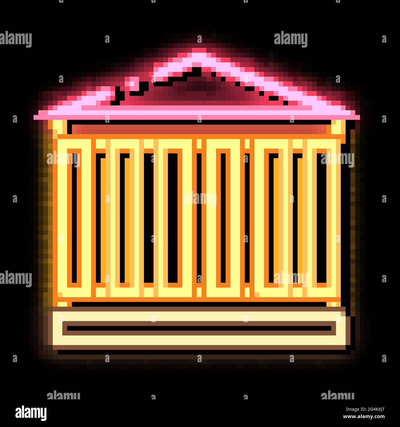 greek columns building neon glow icon illustration Stock Vector Image ...