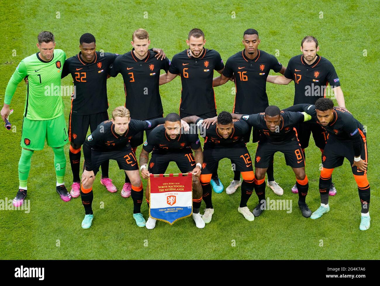 Amsterdam, Netherlands.21st June, 2021. Line up Netherlands during the ...