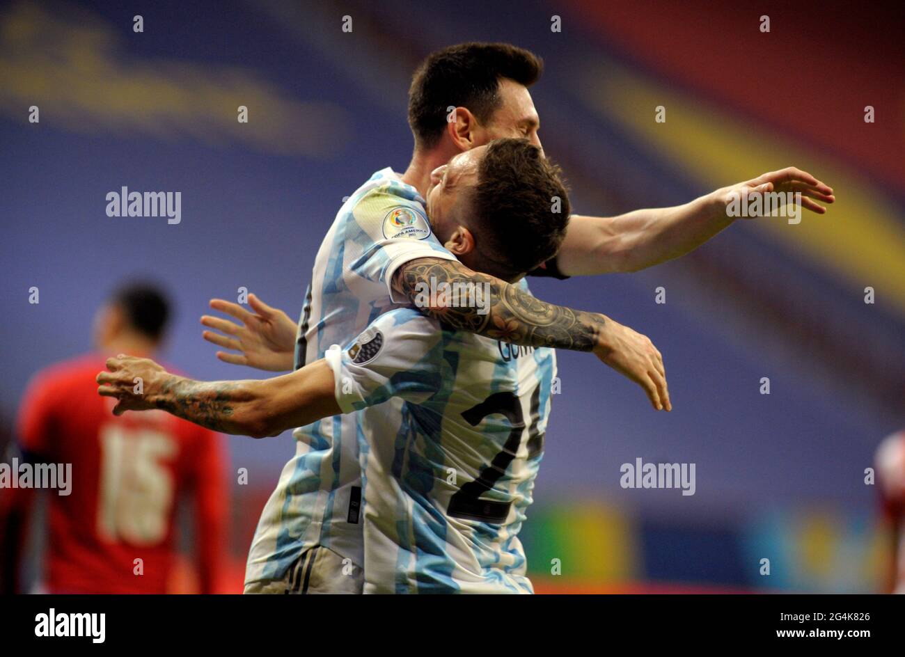 BRASILIA, BRAZIL - JUNE 21: Alejandro Papu Gomez of Argentina ...