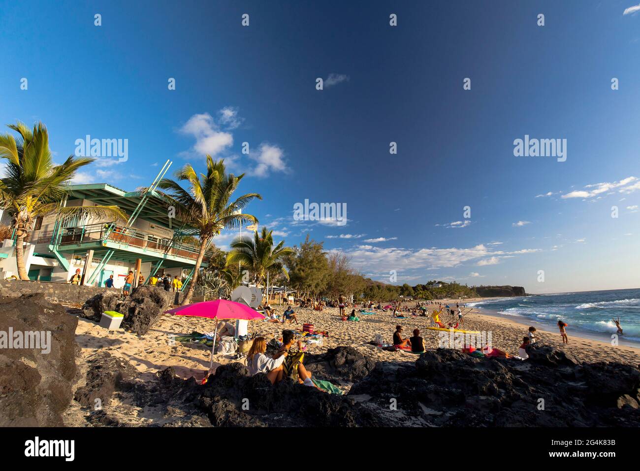 Reunion Island: Boucan Canot Beach Stock Photo - Alamy