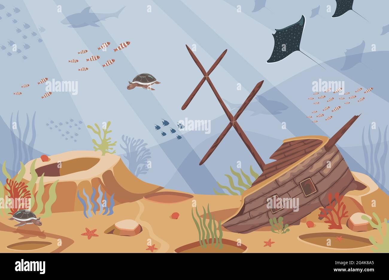 Sunken into sand Stock Vector Images - Alamy