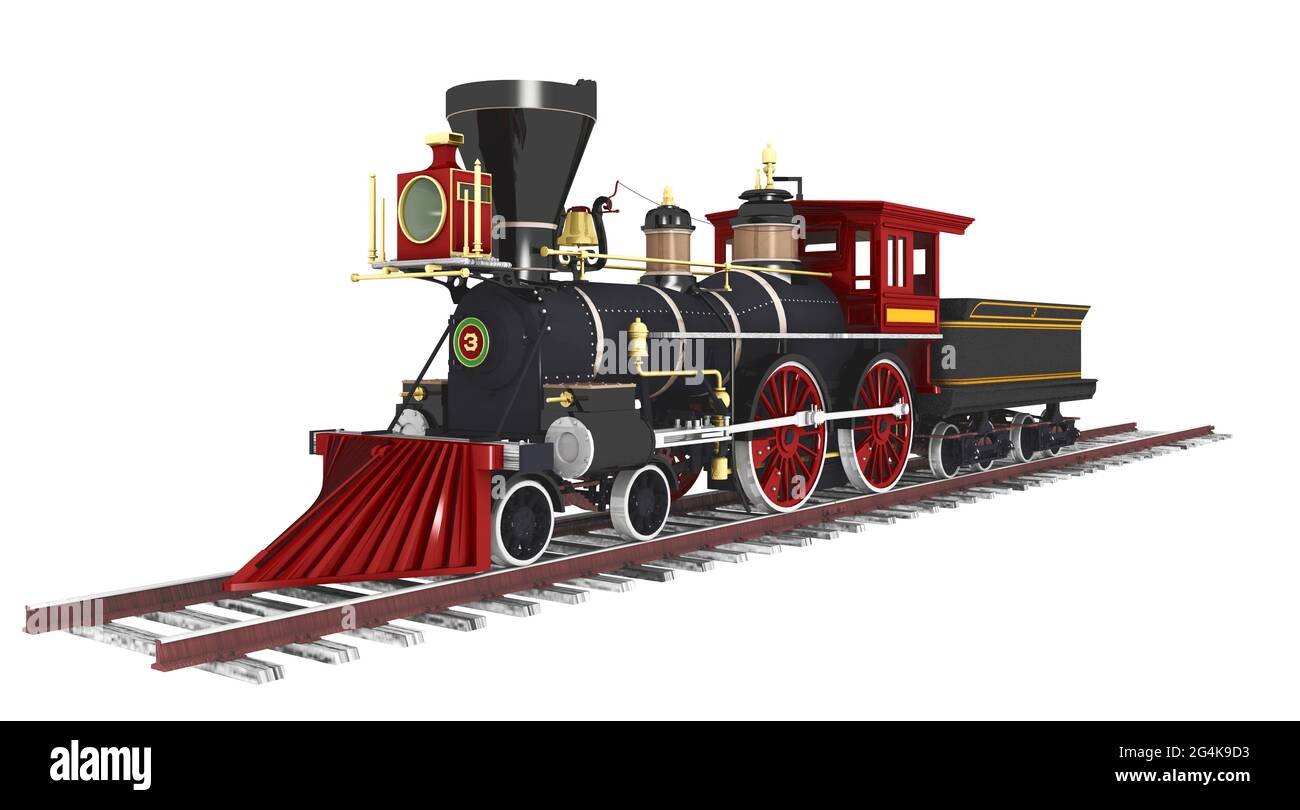 American steam locomotive from the 1850s Stock Photo - Alamy