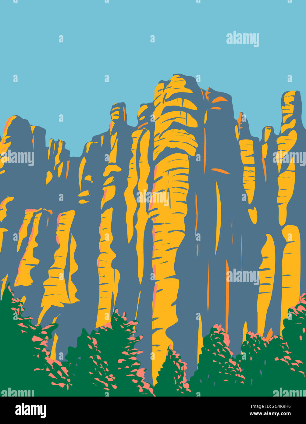 Rock hoodoo Stock Vector Images - Alamy