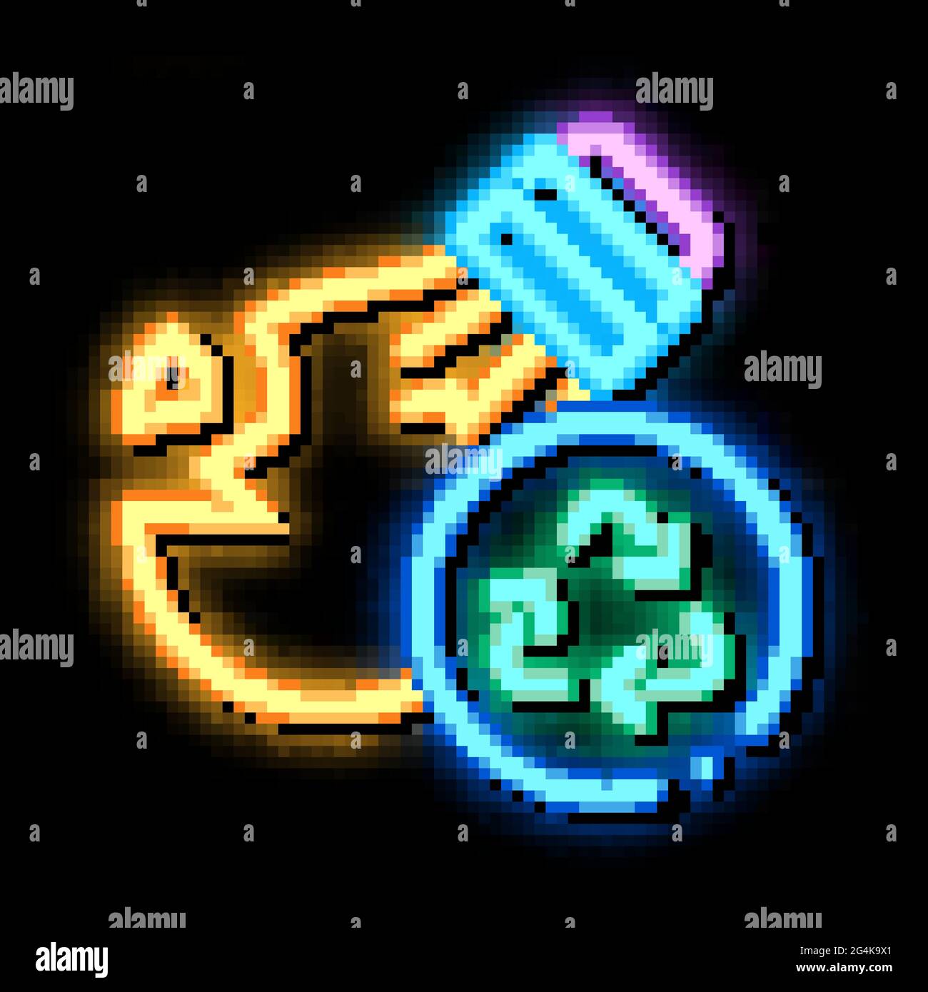 Neon light broken Stock Vector Images - Alamy