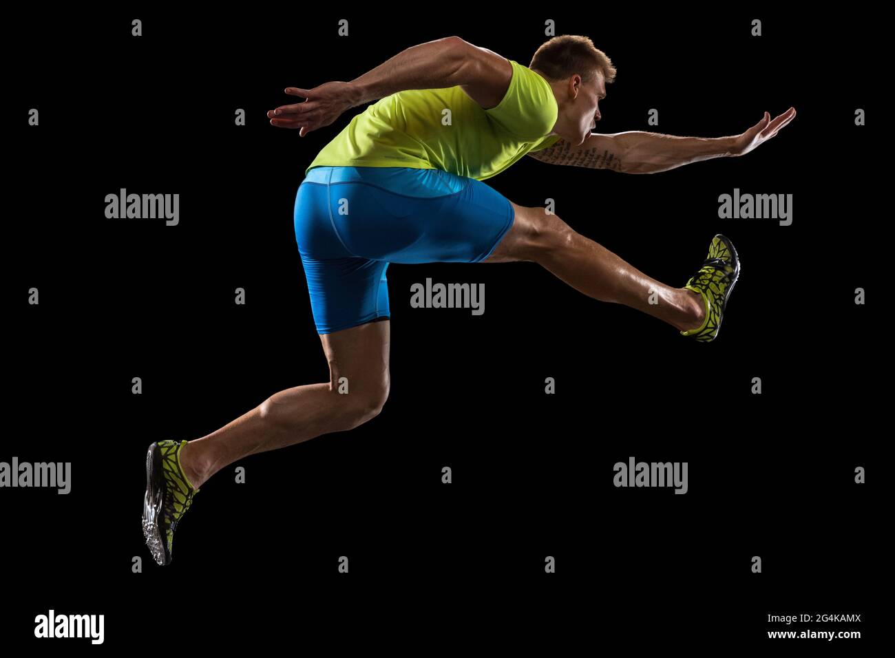 Action broad jump hi-res stock photography and images - Alamy