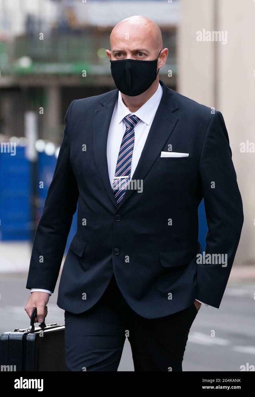 West Mercia Police constable Benjamin Monk arrives at Birmingham Crown ...