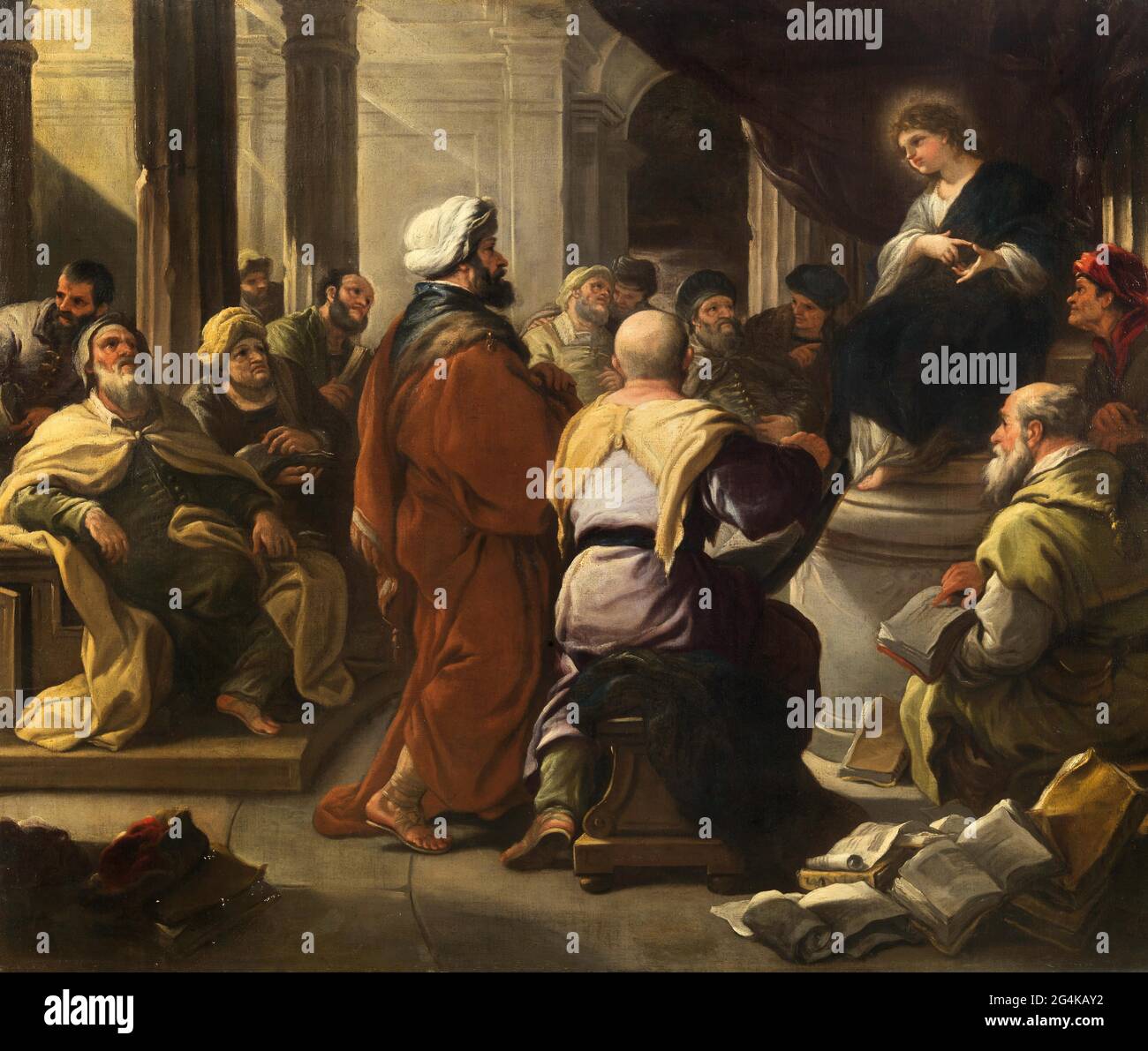 Jesus in the temple among the doctors hi-res stock photography and ...