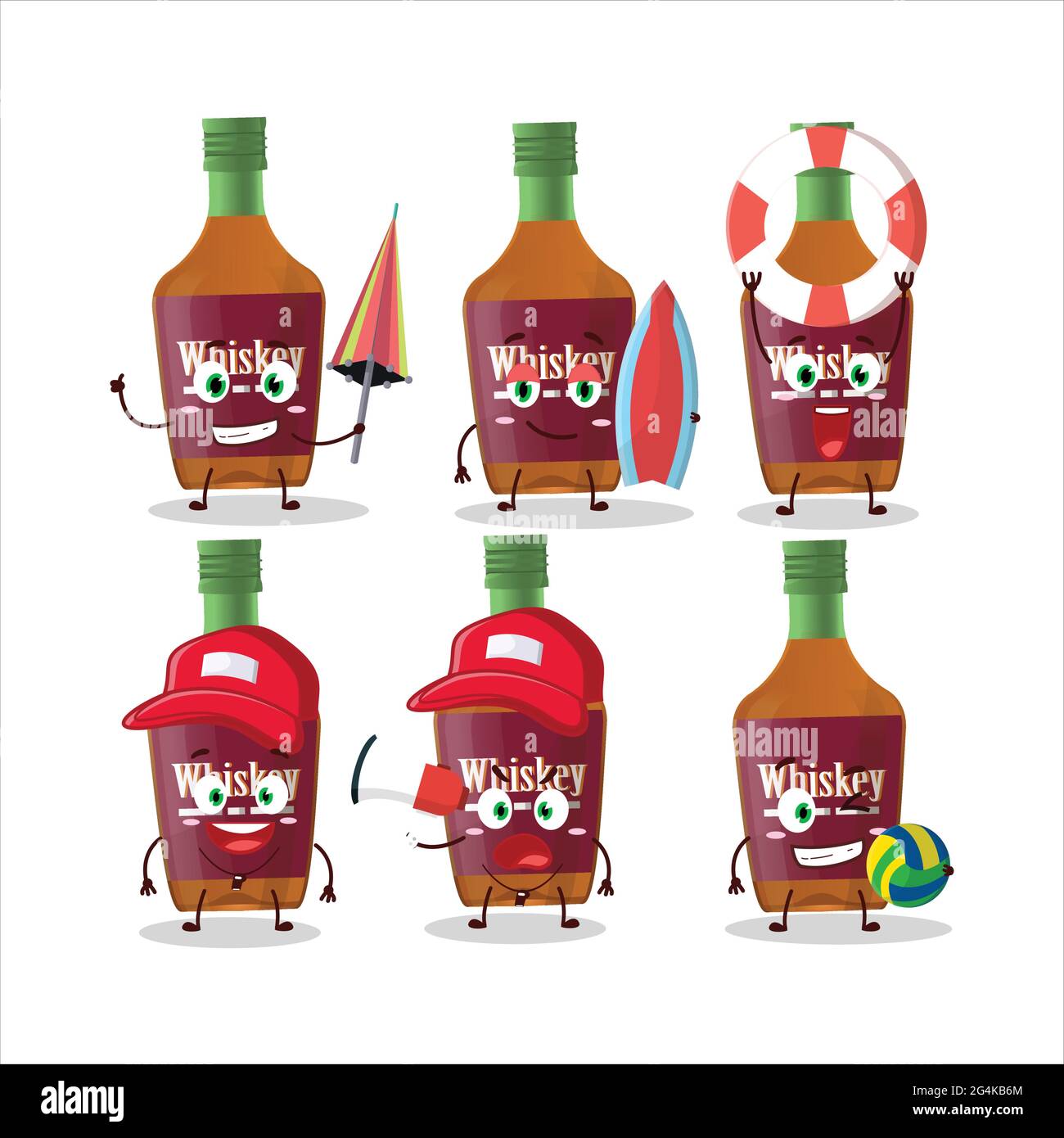 Cartoon Whiskey Jug Cartoon Whiskey Bottle 18870801 Vector Art At