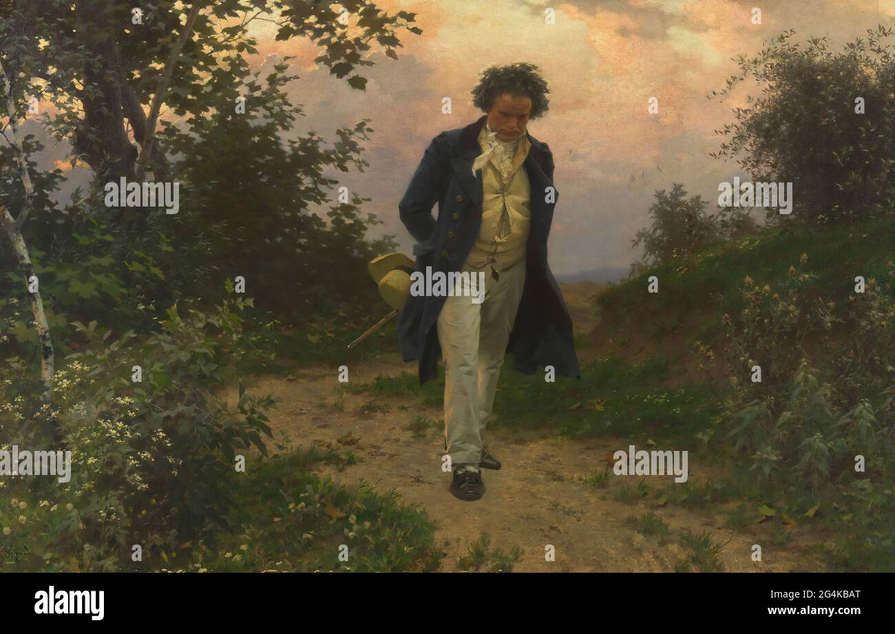 Ludwig van Beethoven on a walk, ca 1901. Found in the collection of ...