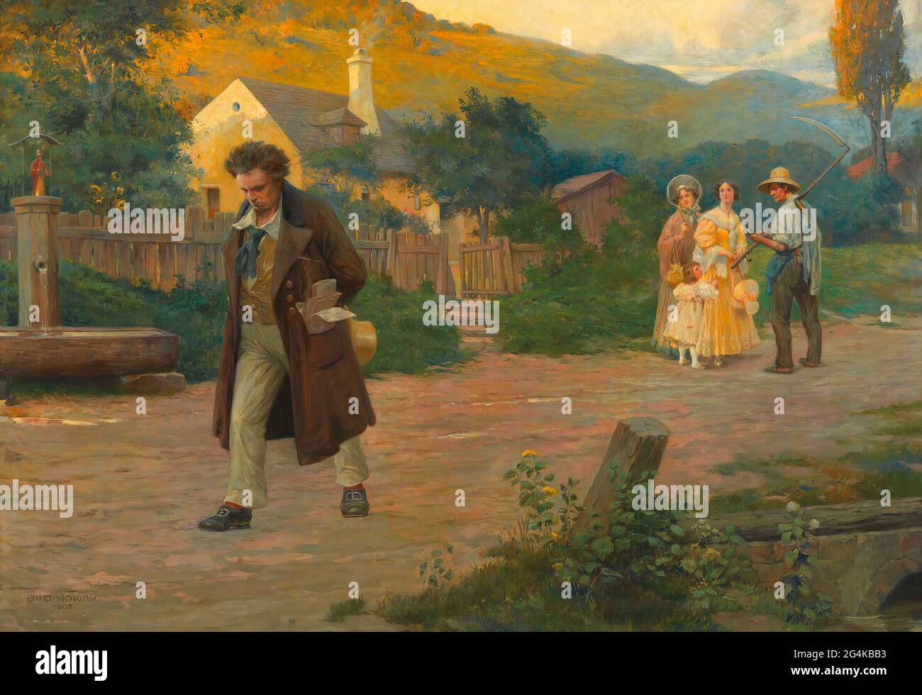 The Lonely Master (Beethoven on a walk near Vienna), 1908. Found in the ...