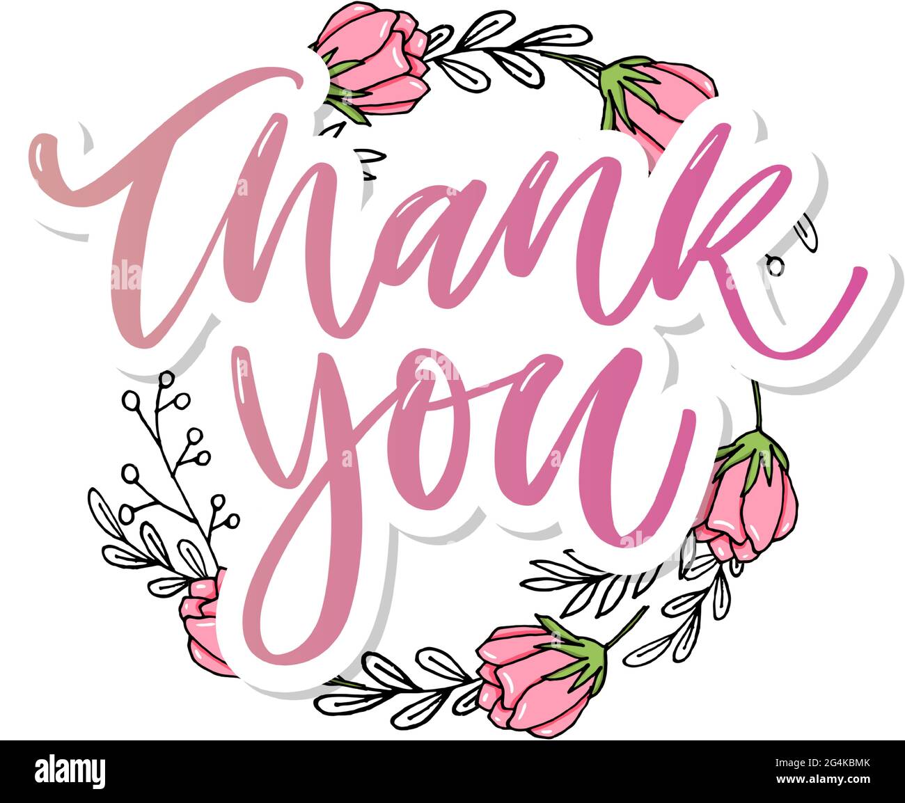 thank you Slogan print for textile t-shirt vector Stock Vector Image ...