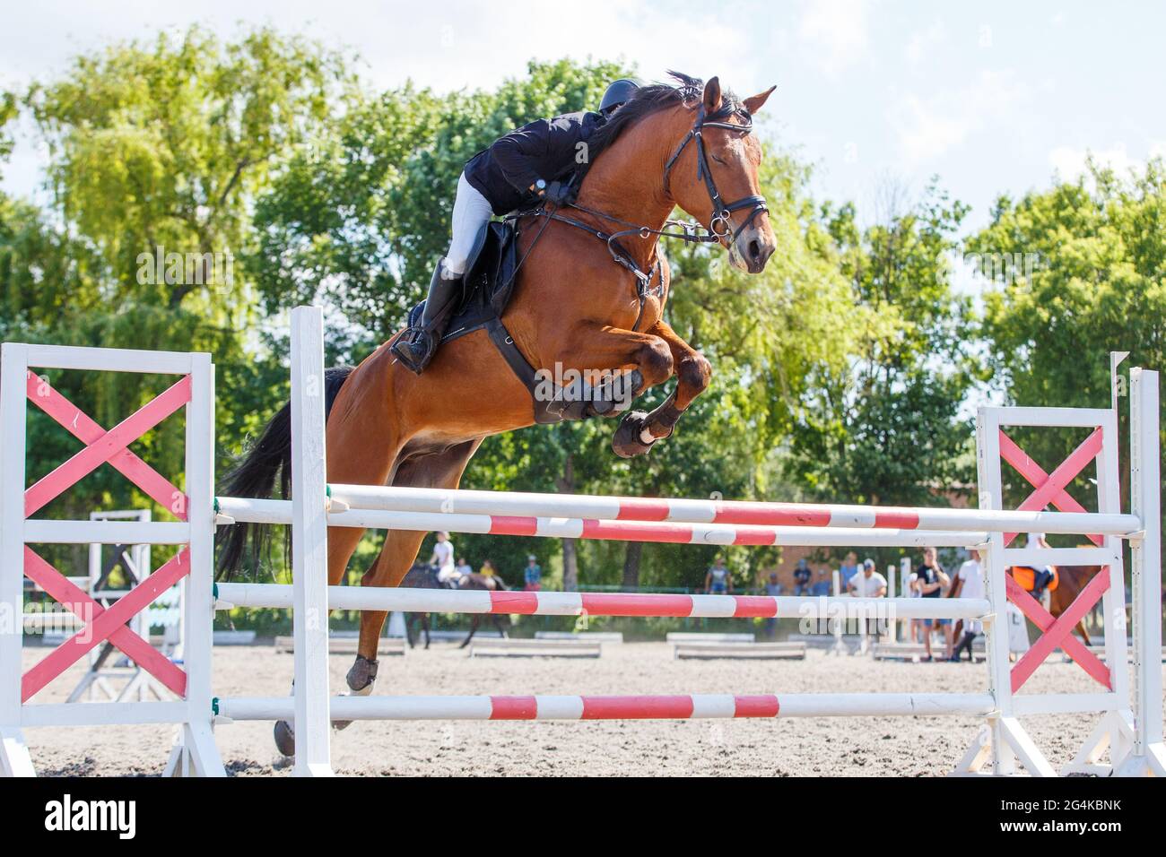 Man jumping over barrier hi-res stock photography and images - Alamy