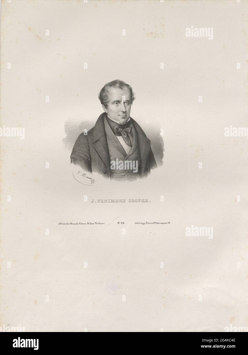 James fenimore cooper portrait hi-res stock photography and images - Alamy