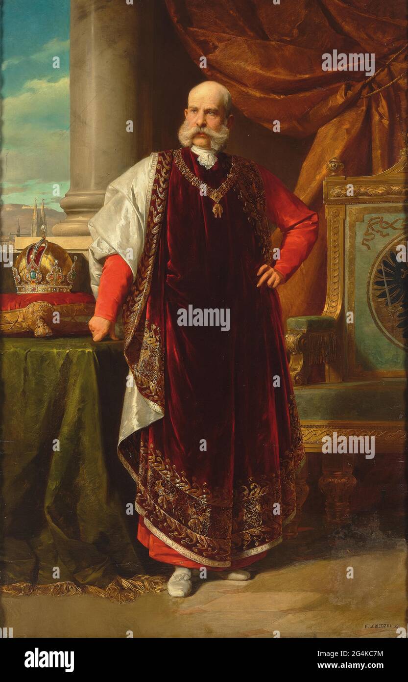 Portrait of Franz Joseph I of Austria as Grand Master of the Golden ...