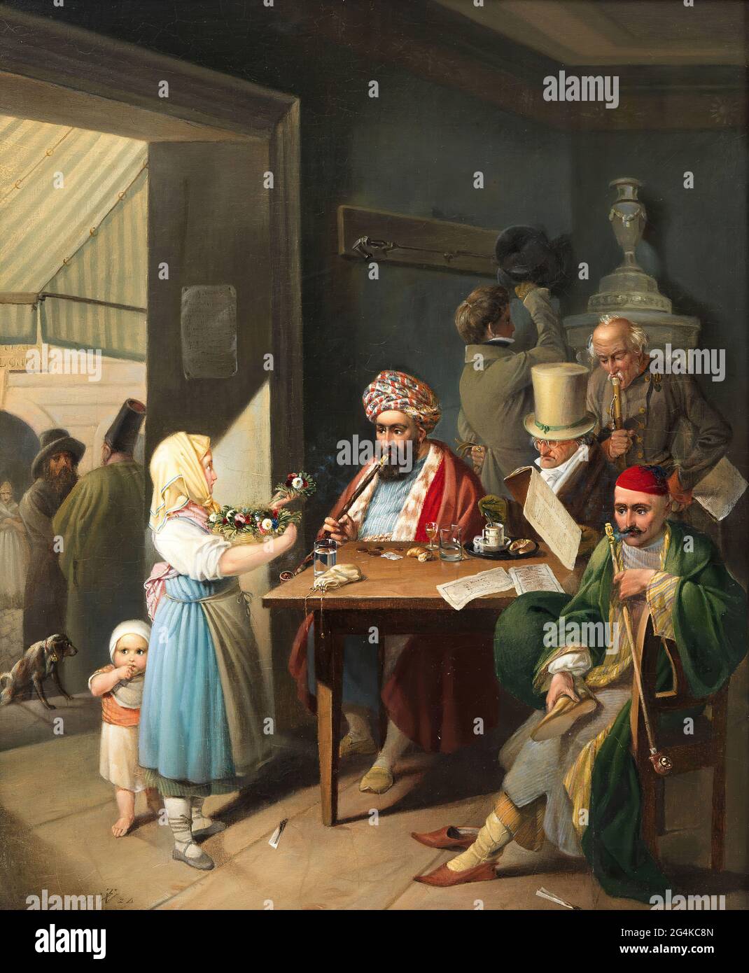 Greeks and Turks in a Viennese coffee house, 1824. Found in the ...