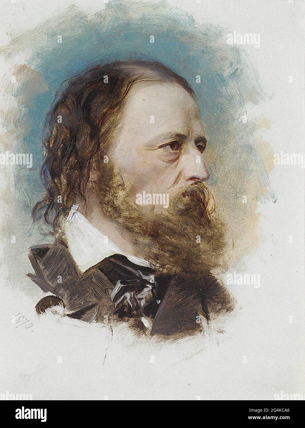 Portrait of Alfred, Lord Tennyson (1809-1892), 1870. Private Collection Stock Photo - Alamy