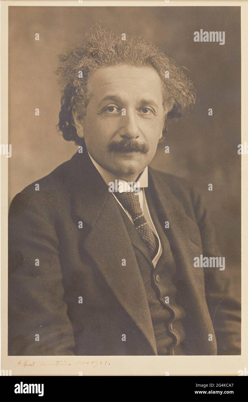 Portrait of Albert Einstein (1879-1955), 1921. Private Collection Stock ... Portrait of Albert Einstein (1879-1955), 1921. Private Collection Stock ...