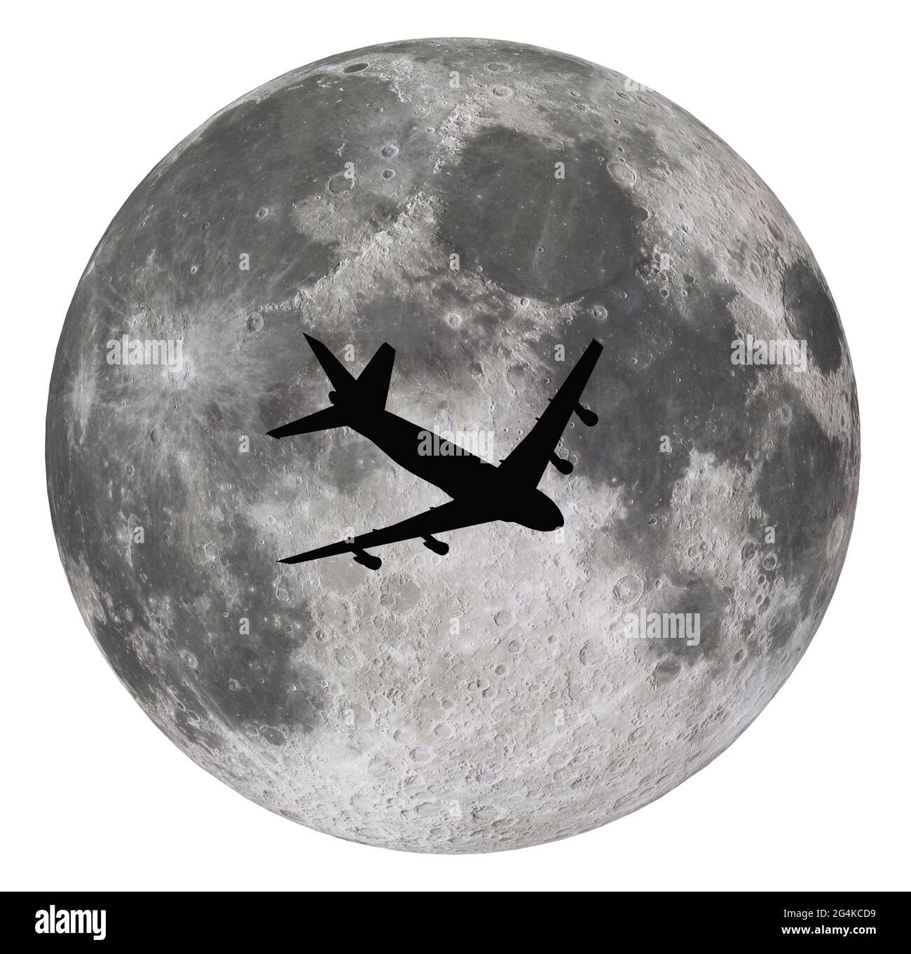 Aeroplane if front of moon hi-res stock photography and images - Alamy