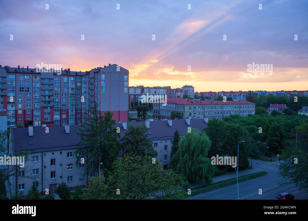 Residential district in Kaliningrad (Russia). Leningradsky district ...