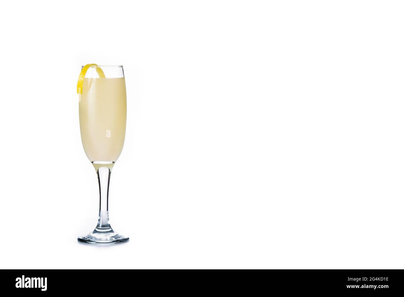 French 75 cocktail isolated on white background Stock Photo - Alamy
