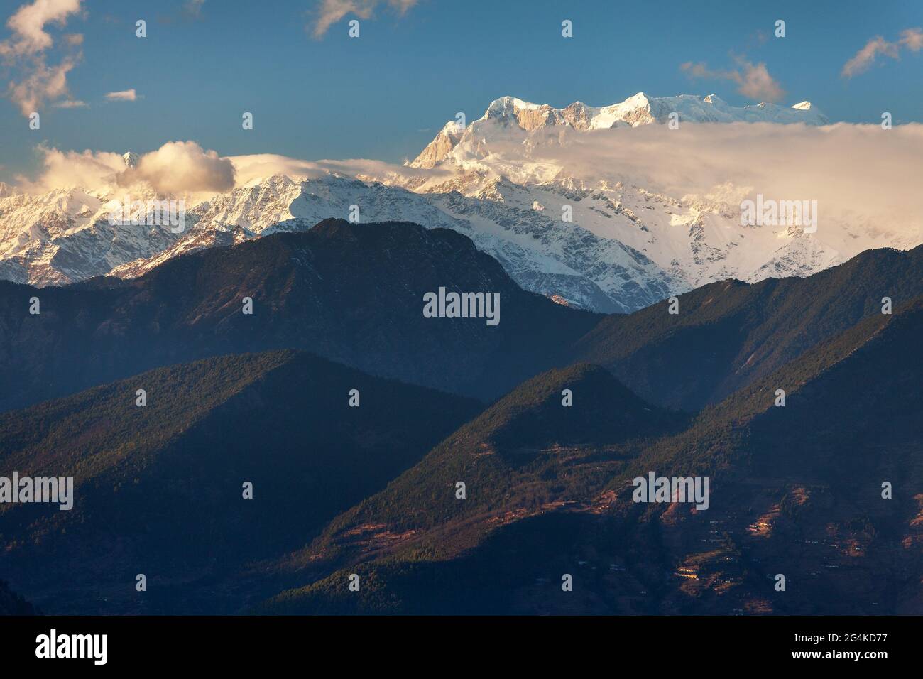 Mount Chaukhamba evening view, Himalaya, Indian Himalayas, great ...