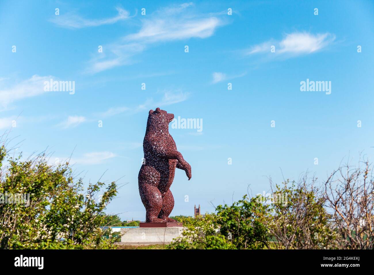 The Dunbar Bear artwork by the Scottish sculptor Andy Scott is a ...
