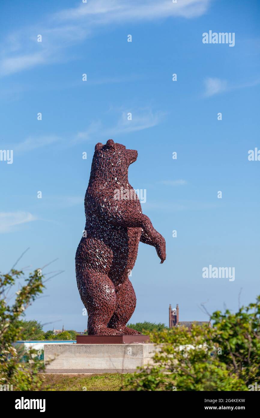 The Dunbar Bear artwork by the Scottish sculptor Andy Scott is a ...
