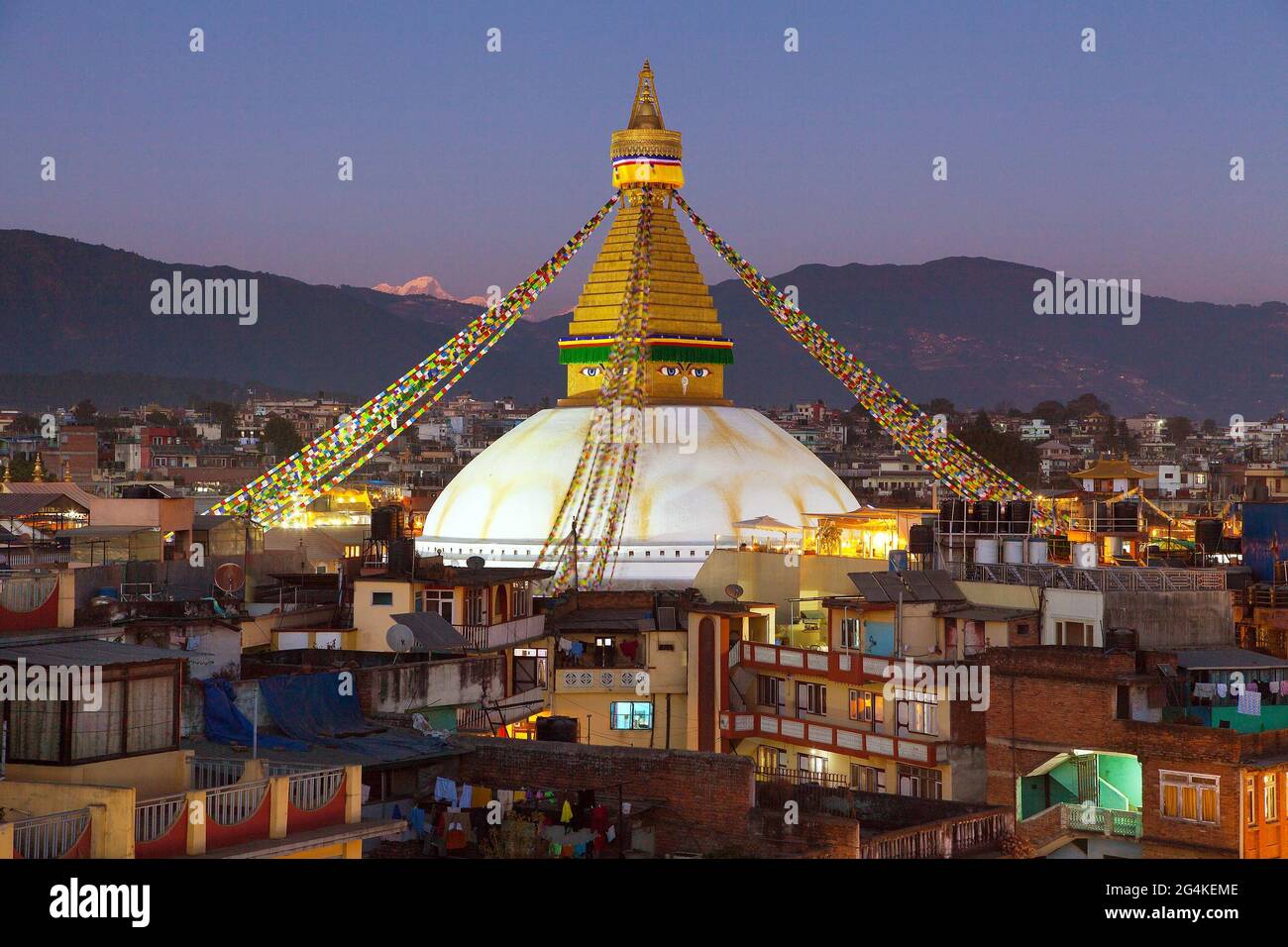 Night view boudhanath temple nepal hi-res stock photography and images ...