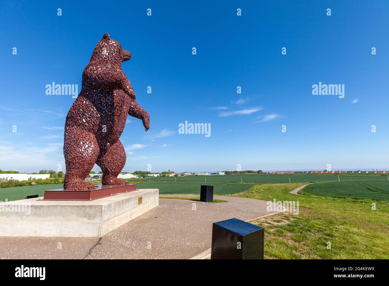 The Dunbar Bear artwork by the Scottish sculptor Andy Scott is a ...