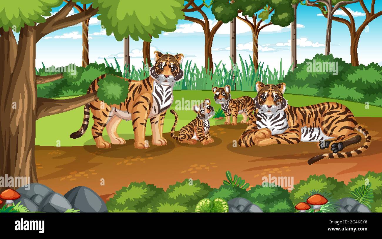 Land of tigers Stock Vector Images - Alamy