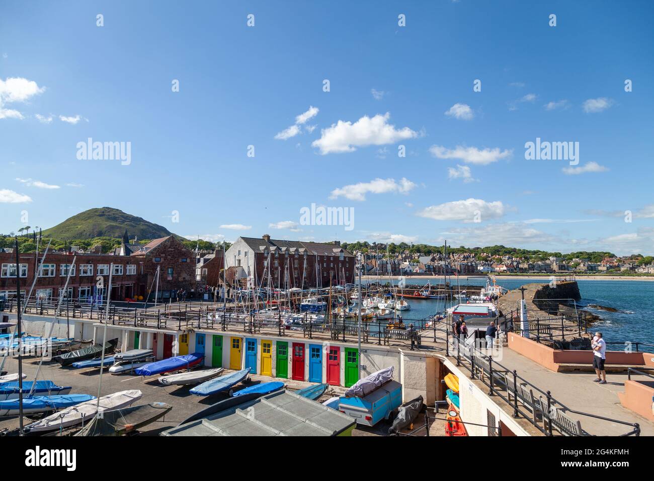 North Berwick Harbour on a summers day 2021 Stock Photo - Alamy