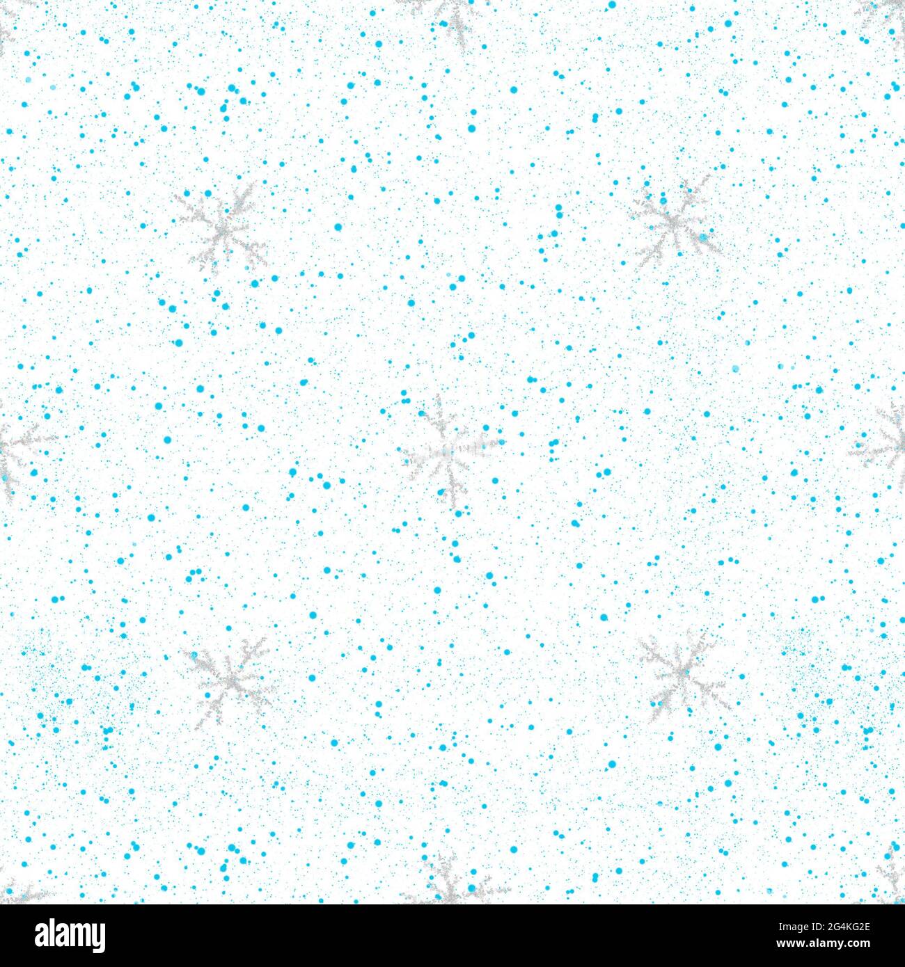Hand Drawn grey Snowflakes Christmas Seamless Pattern. Subtle Flying ...