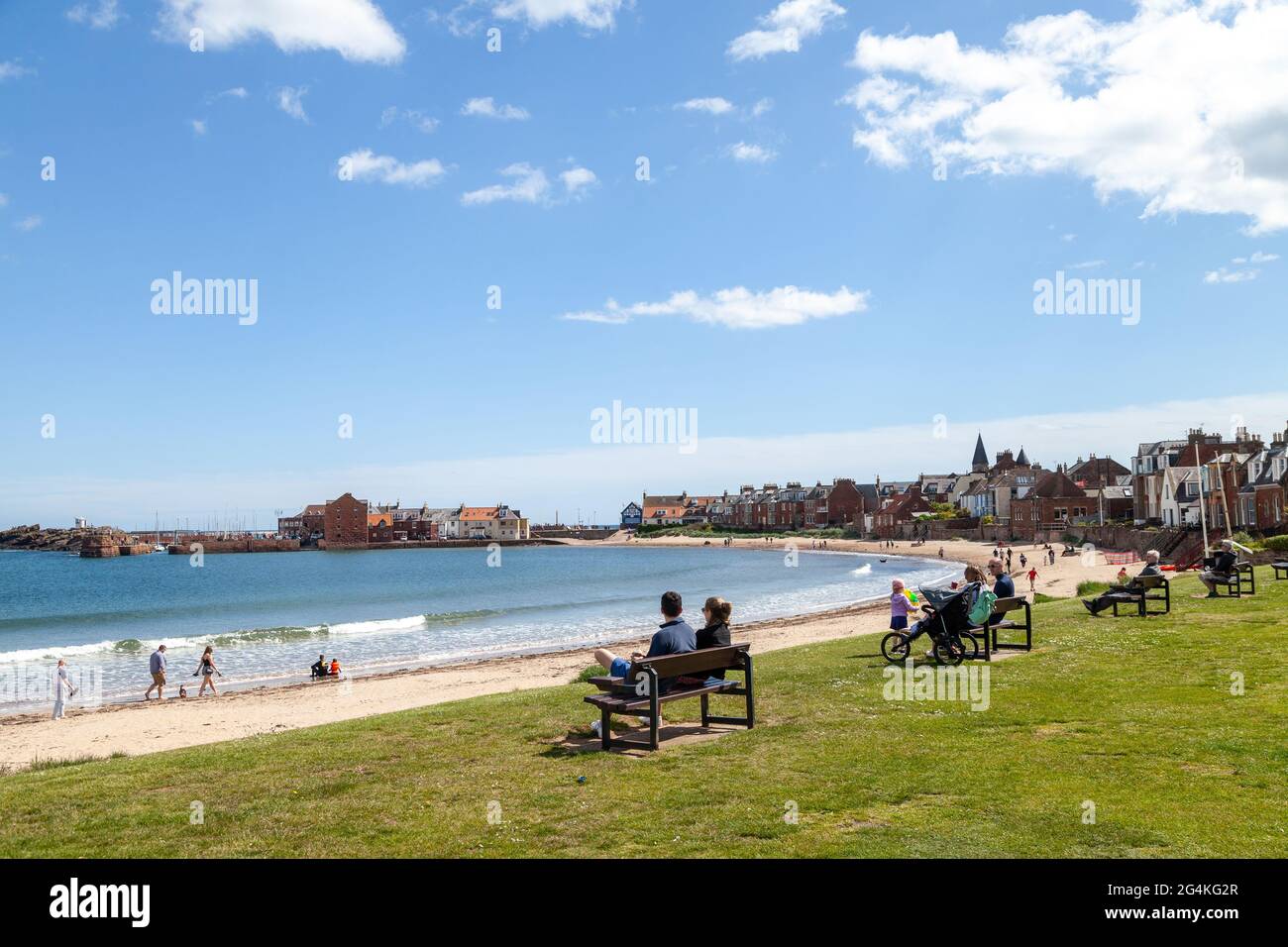 North Berwick Beach on a summers day Stock Photo - Alamy