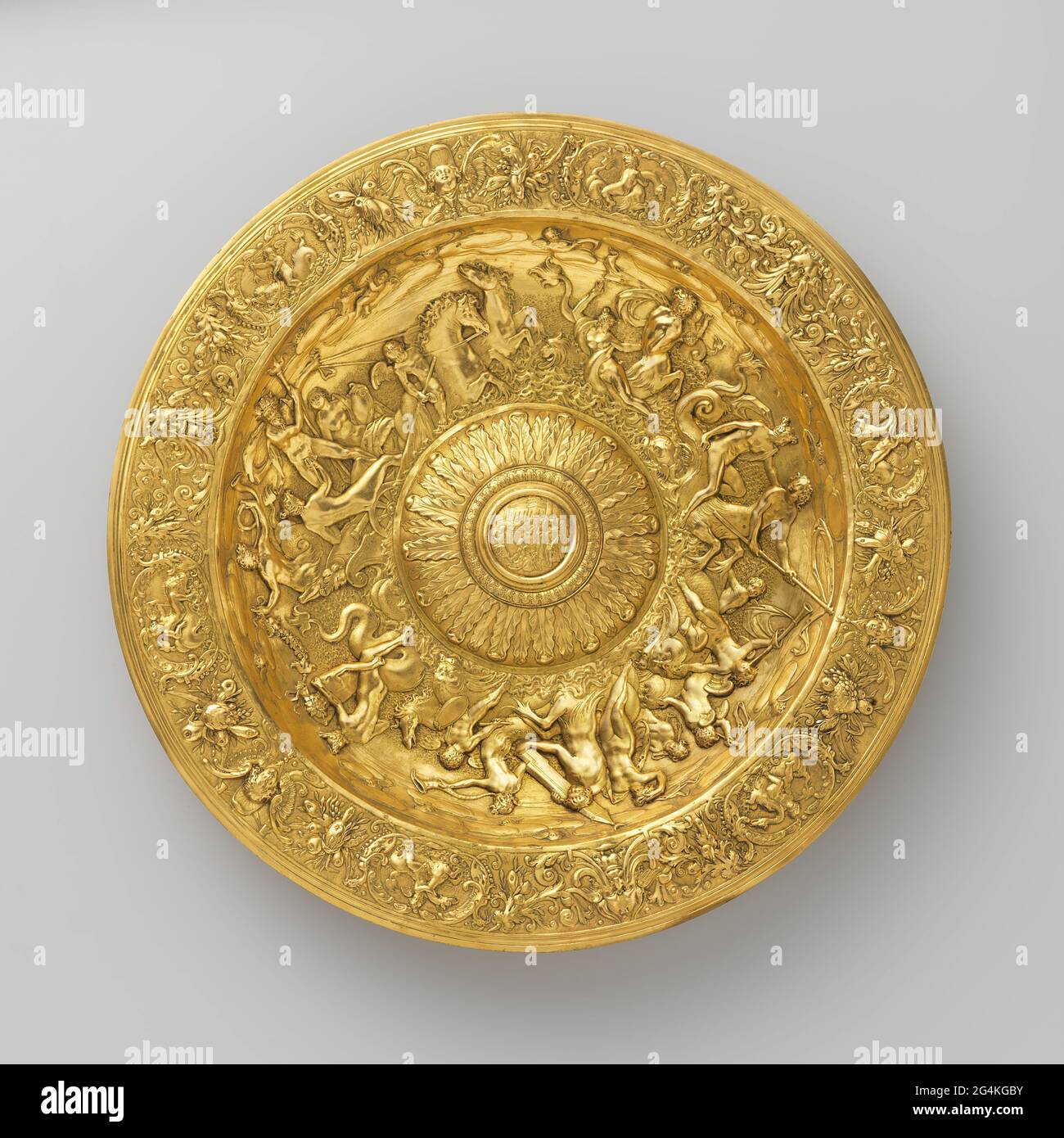 Galvanoplastic reproduction of a dish with the triumph of Neptune and ...