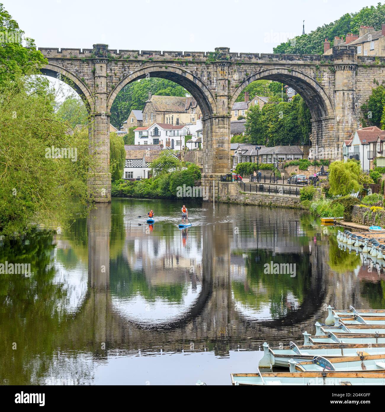 Knaresborough Viaduct, built to carry trains across the River Nidd into ...