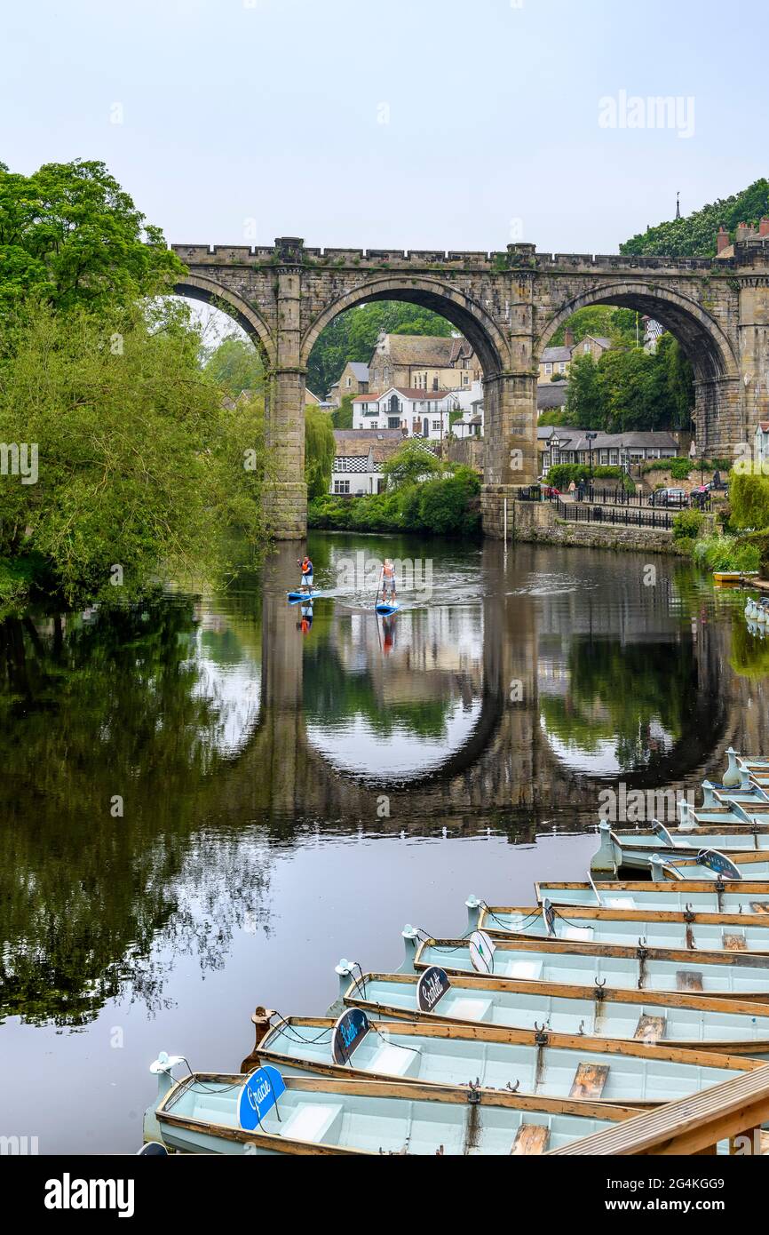 Knaresborough Viaduct, built to carry trains across the River Nidd into ...