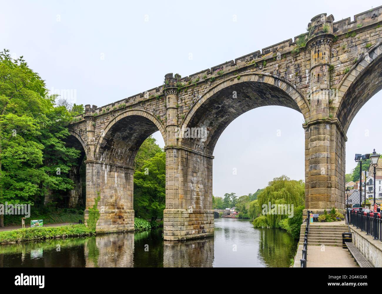 Knaresborough Viaduct, built to carry trains across the River Nidd into ...