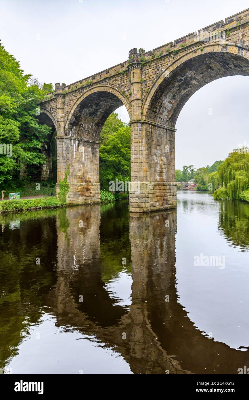 Knaresborough Viaduct, built to carry trains across the River Nidd into ...