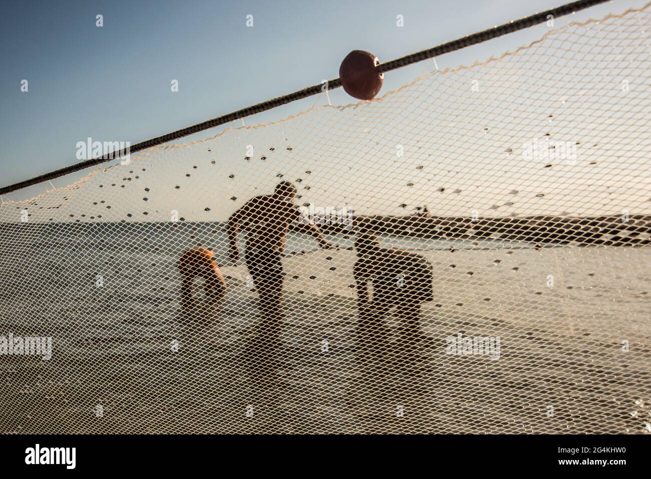 Fishermen, Salt marshes, Natural park Saline di Margherita near ...